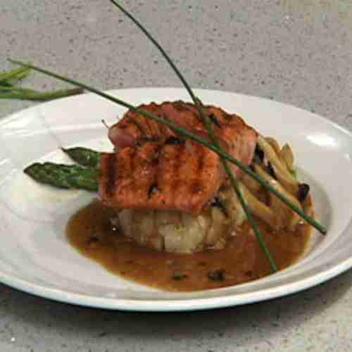 Grilled Salmon w/Truffle Madeira Sauce • Cooking Hawaiian Style