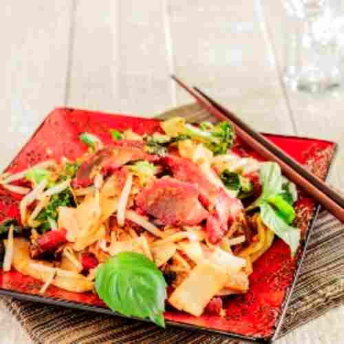 Maile Symmond's Pad Ki Mao w/Char Siu Recipe • Cooking Hawaiian Style