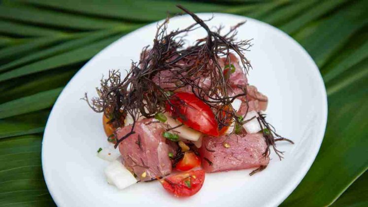 Ahi Limu Kohu Poke by Kimo Falconer Recipe • Cooking Hawaiian Style