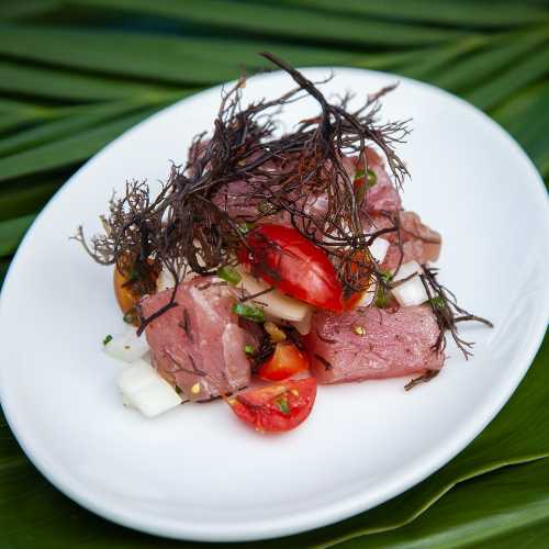 Ahi Limu Kohu Poke by Kimo Falconer Recipe • Cooking Hawaiian Style