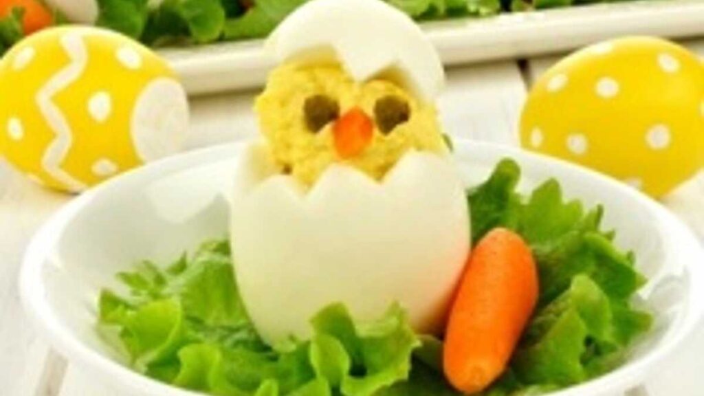 Easter Chicks Deviled Eggs Recipe • Cooking Hawaiian Style